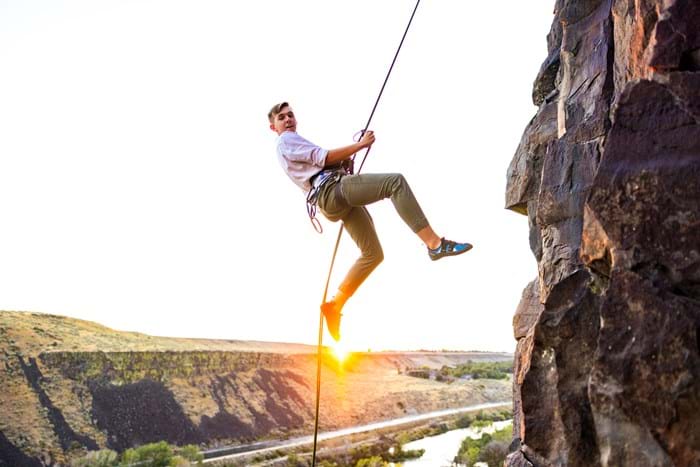 Boise Senior Rock Climbing Portraits | Drew | Bradly Bennison Photography
