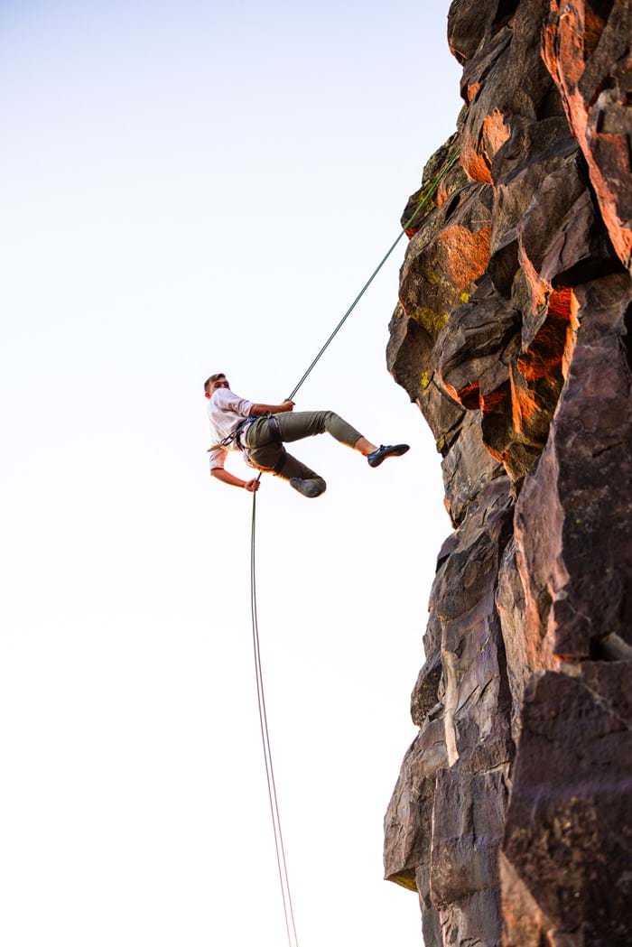 Boise Senior Rock Climbing Portraits | Drew | Bradly Bennison Photography