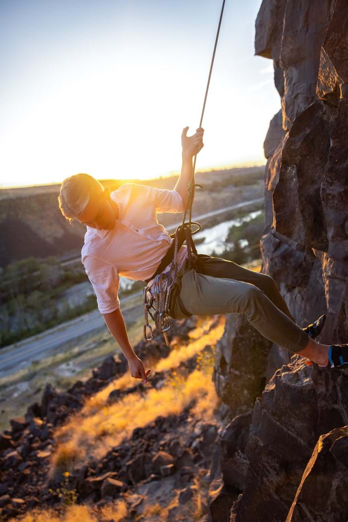 Boise Senior Rock Climbing Portraits | Drew | Bradly Bennison Photography