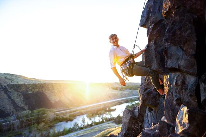Boise Senior Rock Climbing Portraits | Drew | Bradly Bennison Photography
