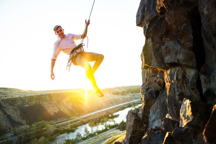 Boise Senior Rock Climbing Portraits | Drew | Bradly Bennison Photography