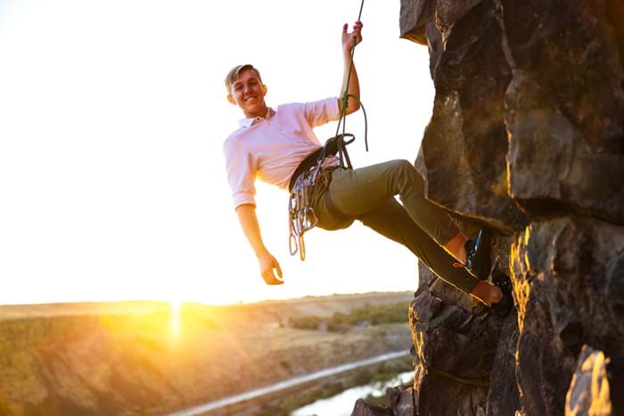 Boise Senior Rock Climbing Portraits | Drew | Bradly Bennison Photography