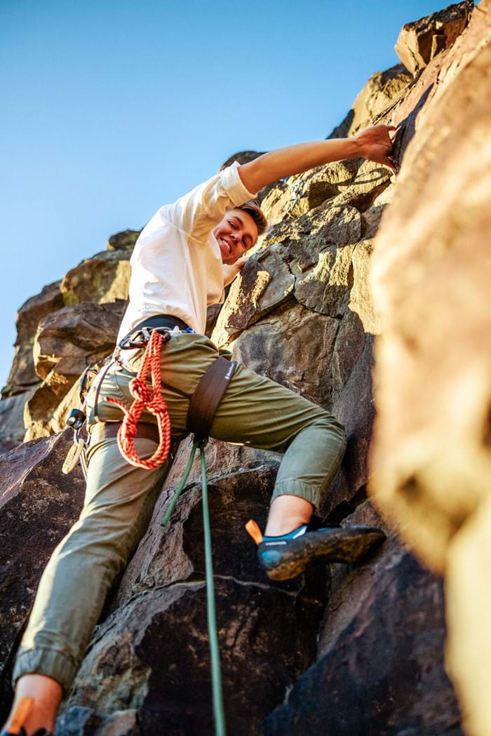 Boise Senior Rock Climbing Portraits | Drew | Bradly Bennison Photography